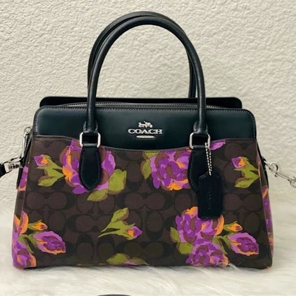 Coach | Other | Coach Darcie Carryall In Signature Rose Print Cl466 ...